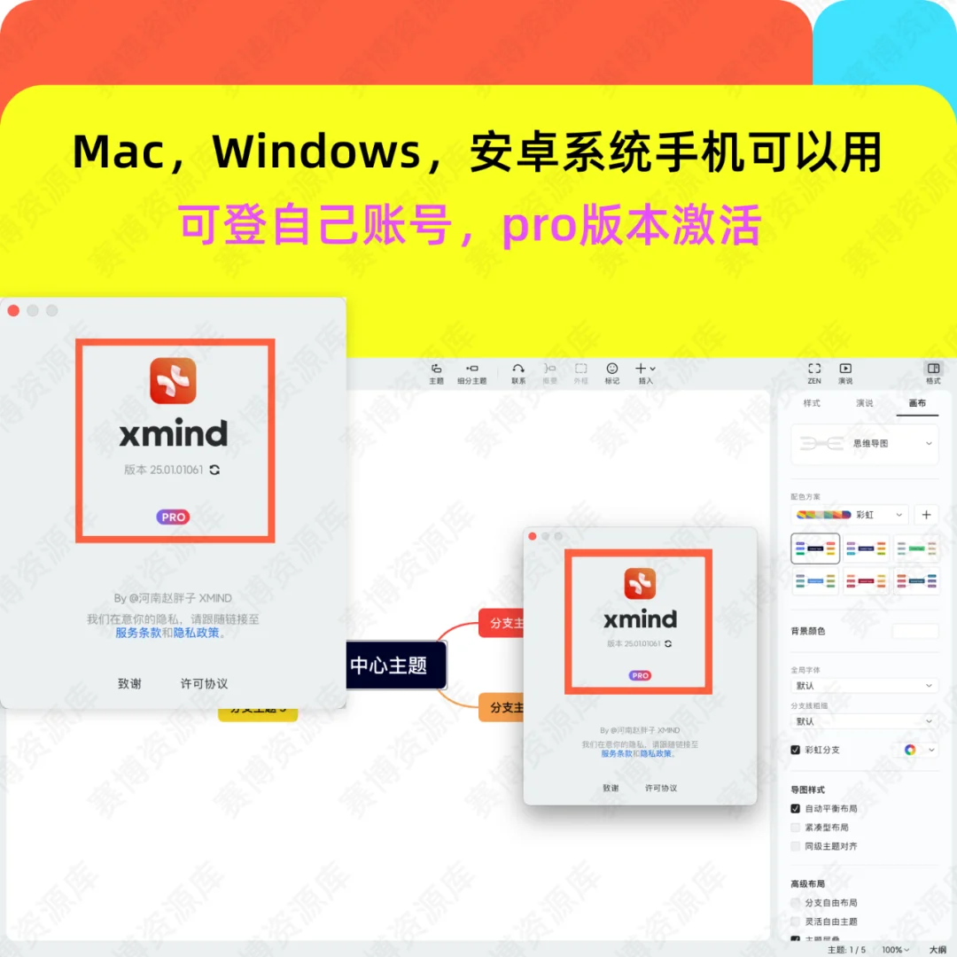 XMind 2025pro思维导图 Mac/Windows/安卓-夜雨聆风